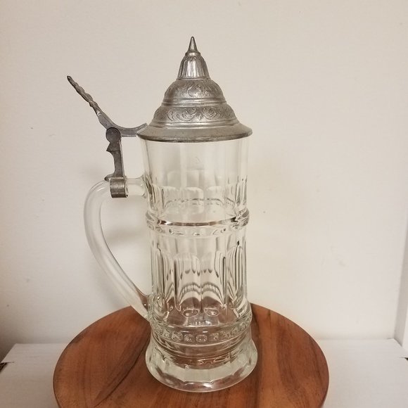 Rastal | Dining | Vintage Rastal Pewter Lid Glass Beer Stein 4l | Poshmark